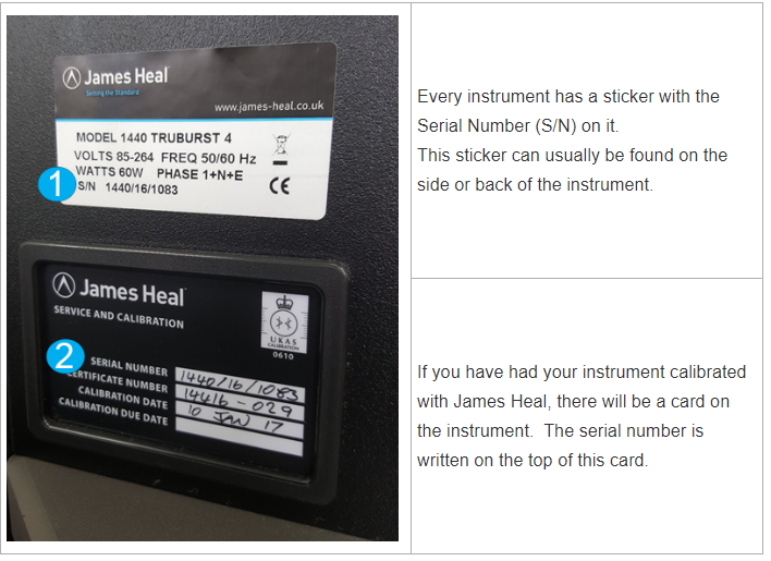 Where is the serial number on my instrument?